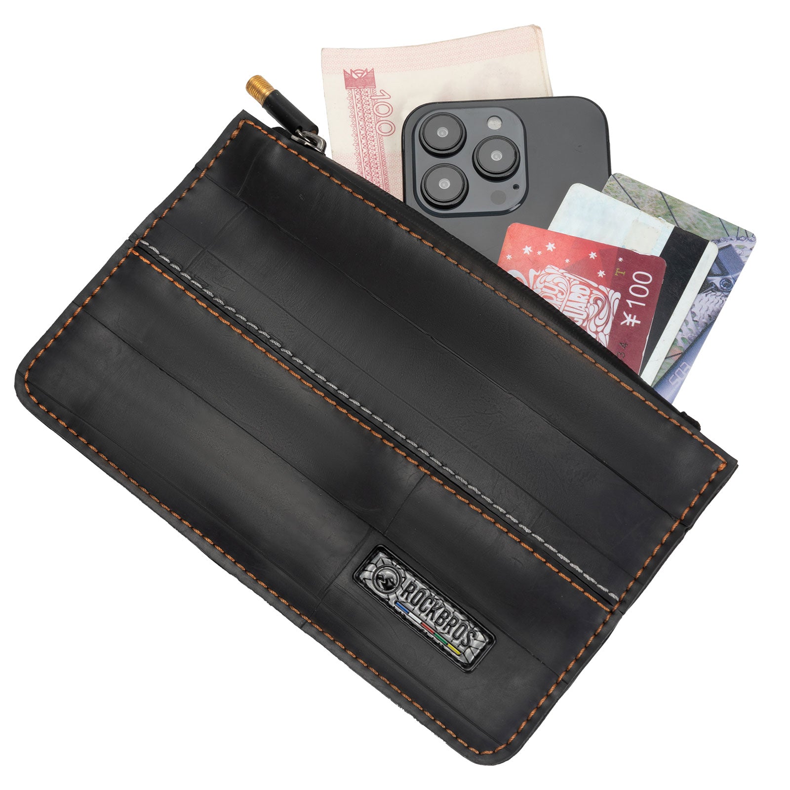 ROAD TO SKY Recycled Tire Bike Wallet – 0.7L Eco Cycling Wallet