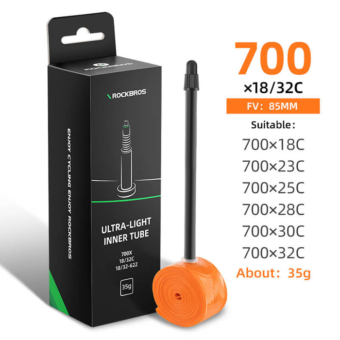 ROCKBROS 700x18/32C Bike Inner Tube | Super Light TPU 24g–35g